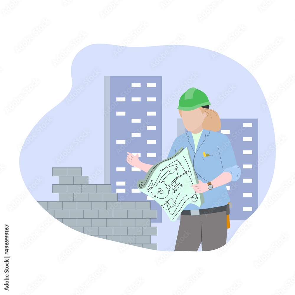Builder vector illustration. male builder. Illustration templates for ...