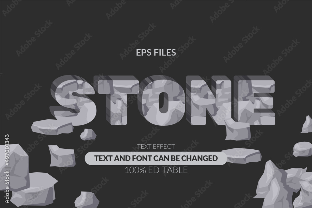 rock stone brick texture editable text effect. eps vector file Stock ...