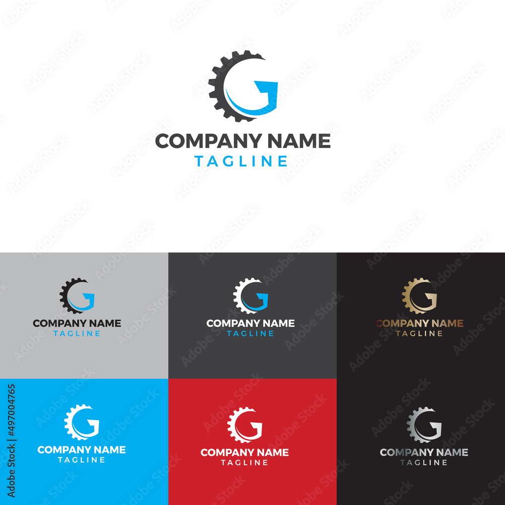 Letter G engineering logo template, G gear logo template Stock Vector ...