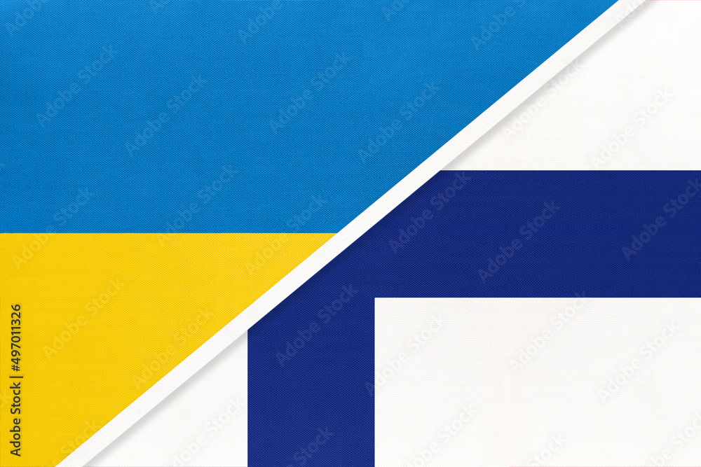 Ukraine and Finland, symbol of country. Ukrainian vs Finnish national ...