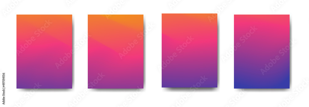 collection of colorful gradient background cover flyers are used for ...