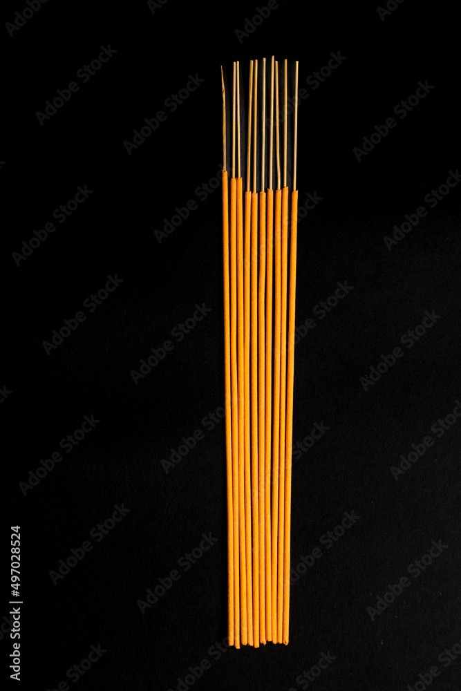 Agarbatti with black background Stock Photo | Adobe Stock