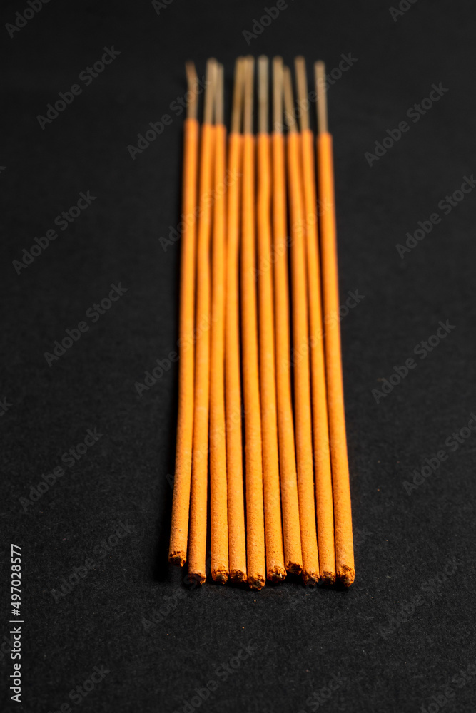 Agarbatti with black background Stock Photo | Adobe Stock