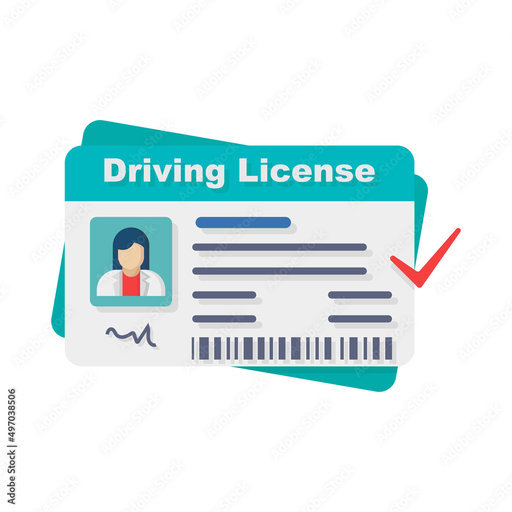 Driving license with photo. Identification or ID card template ...