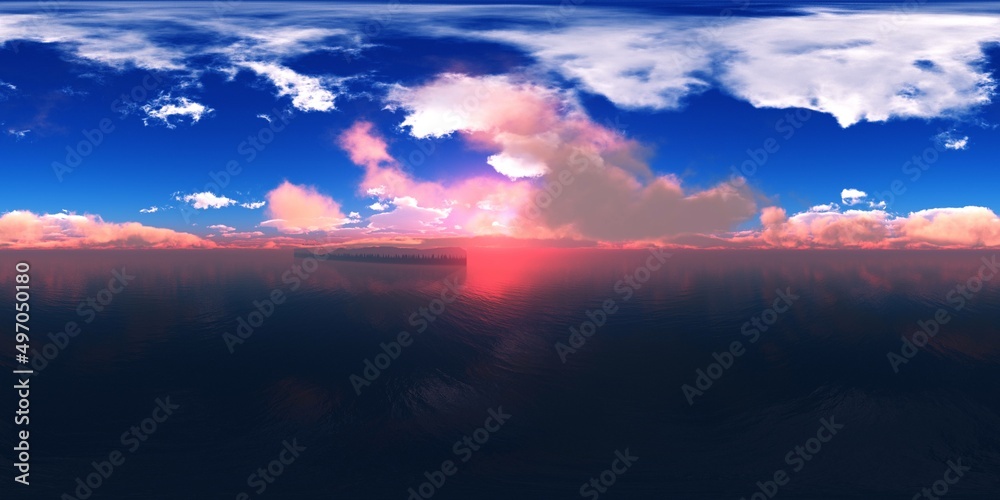 sea panorama, HDRI, environment map , Round panorama, spherical ...