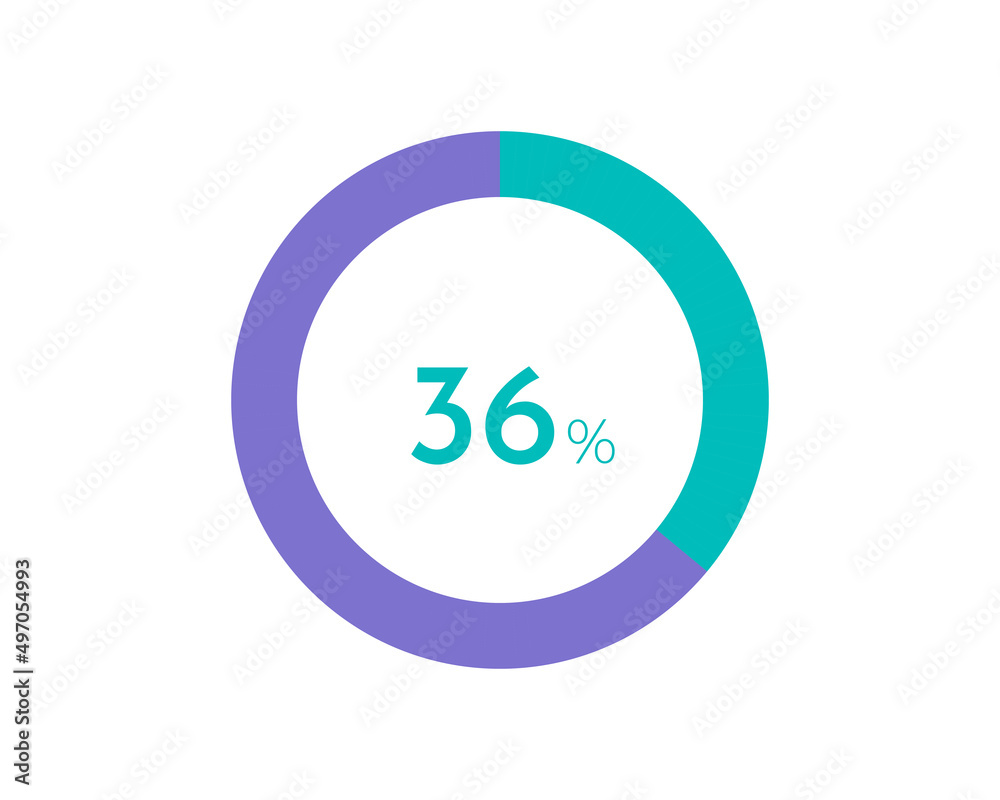 36 Percentage pie diagrams on the white background, pie chart for Your ...