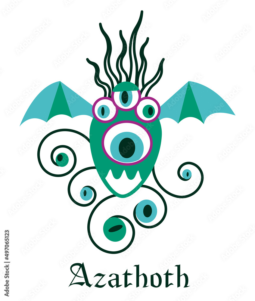 MONSTRE Lovecraft CTHULHU Azathoth œuf ailé grand ancien 3 vector de ...