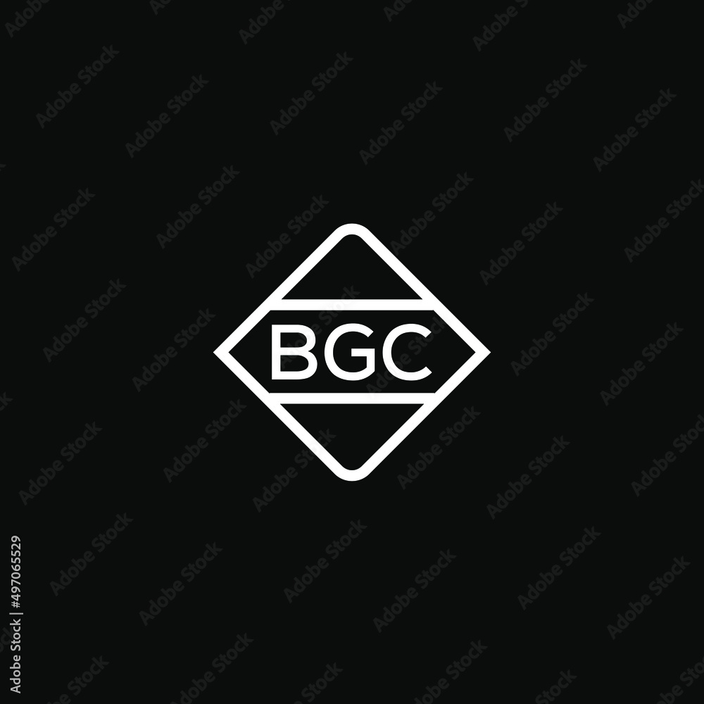 BGC letter design for logo and icon.BGC monogram logo.vector illustration with black background ...