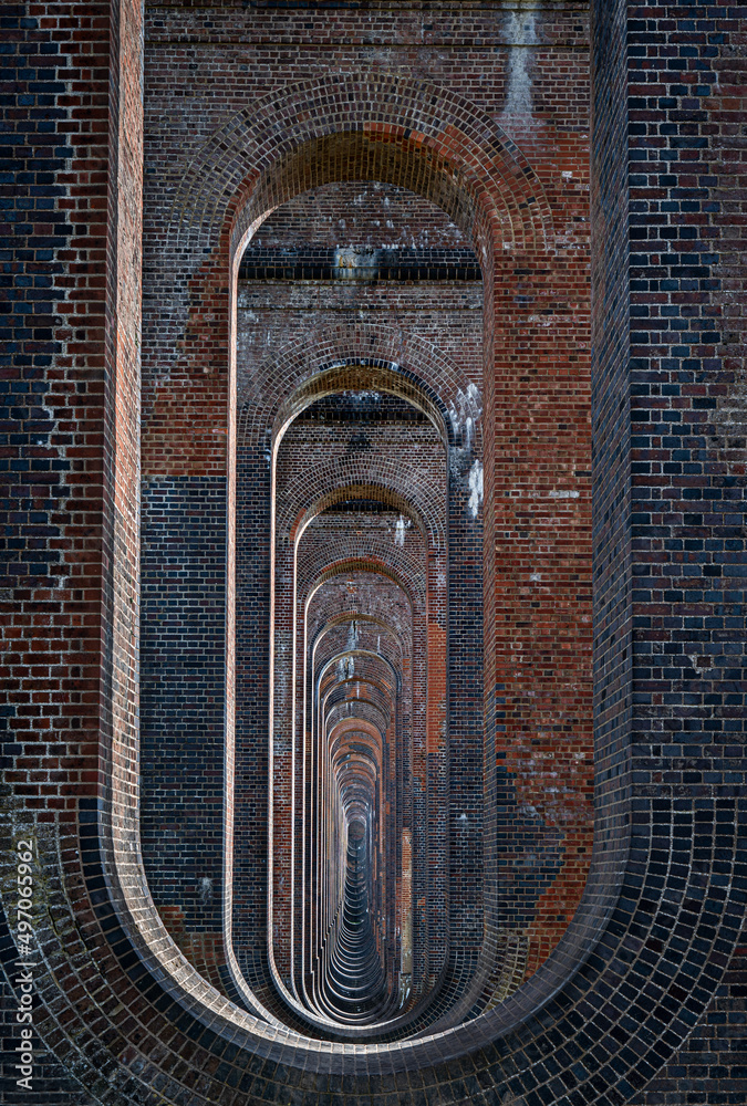The Ouse valley viaduct that carries the London to Brighton train ...