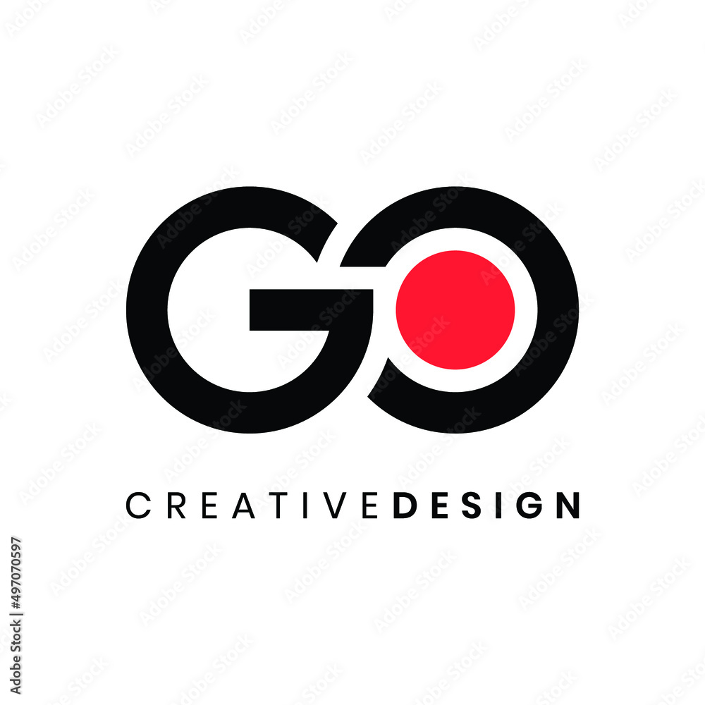 Modern letter GO logo design vector Stock Vector | Adobe Stock