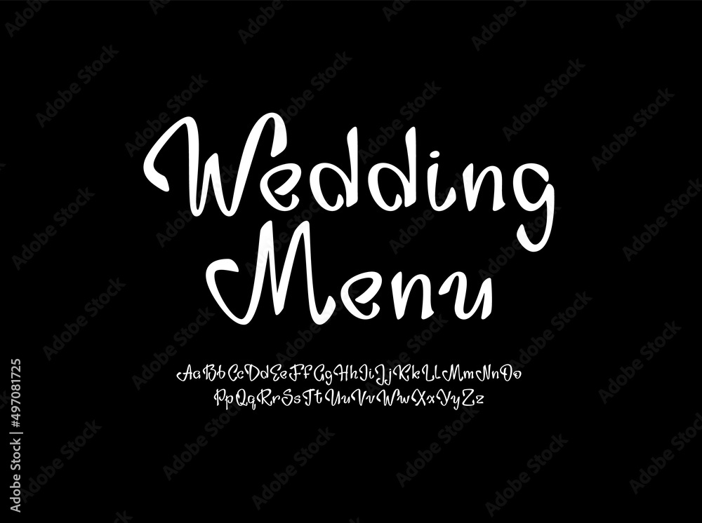 Cursive font, handwritten script alphabet, calligraphy cursive typeface ...