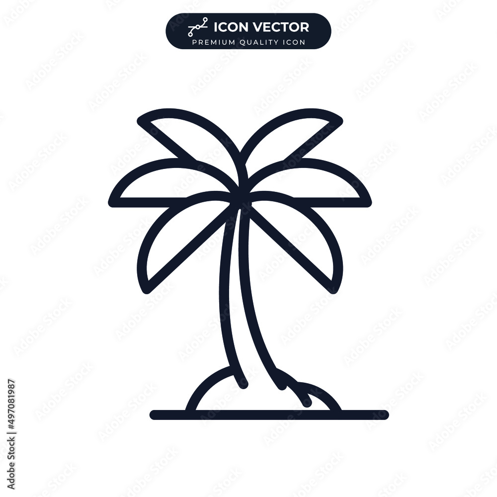 tree palm icon symbol template for graphic and web design collection ...