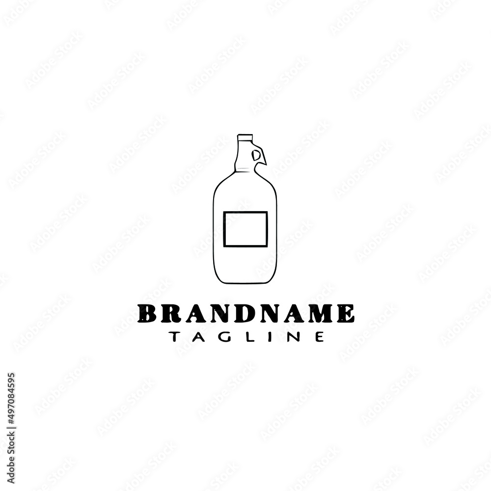 growler logo cartoon icon design template black isolated vector ...