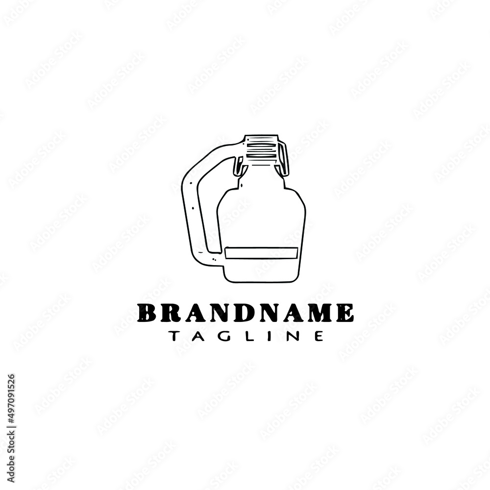 growler logo cartoon icon design template black isolated vector ...