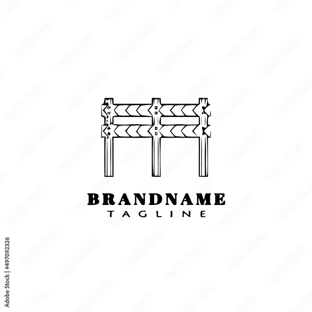guardrail logo icon design template black isolated vector illustration ...