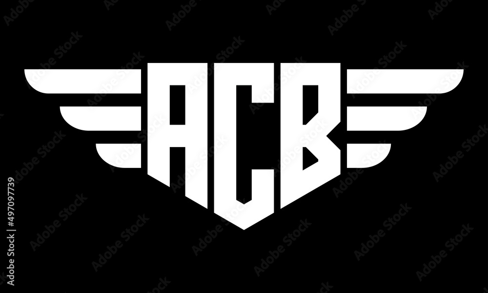 ACB geometric logo design vector template | monogram logo | abstract ...