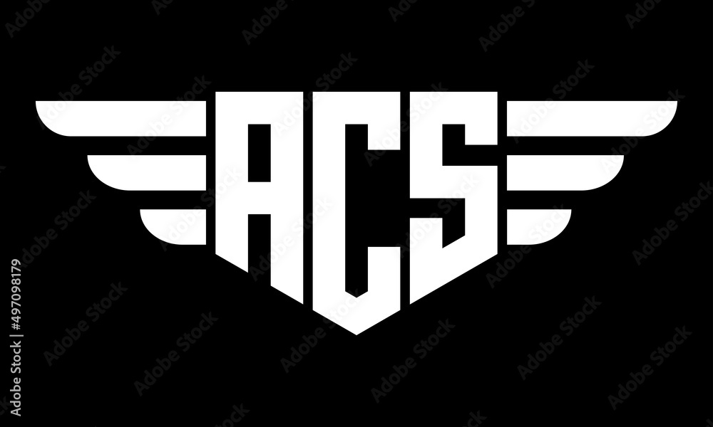 Vetor de ACS geometric logo design vector template | monogram logo ...