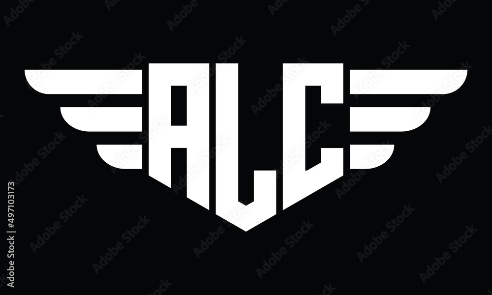 Vetor de ALC geometric logo design vector template | monogram logo ...