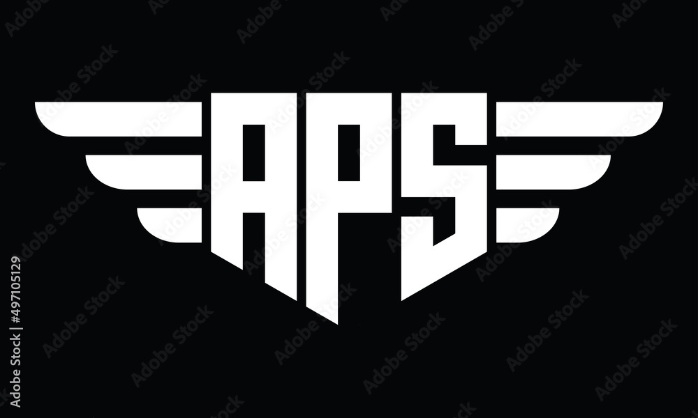 APS geometric logo design vector template | monogram logo | abstract ...