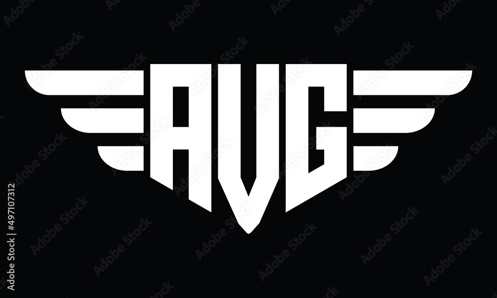 AVG geometric logo design vector template | monogram logo | abstract ...