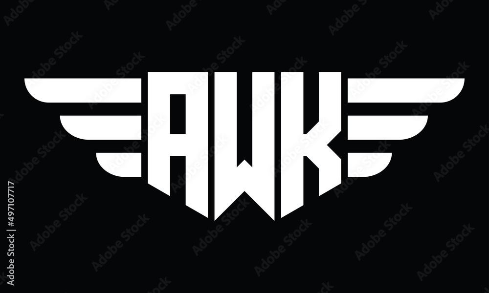 AWK geometric logo design vector template | monogram logo | abstract ...