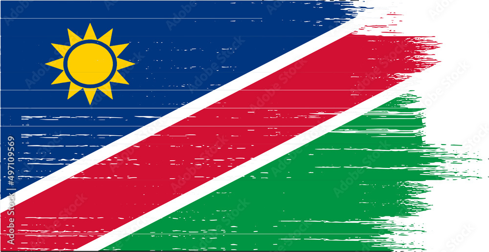 Namibia flag with brush paint textured isolated on png or transparent ...