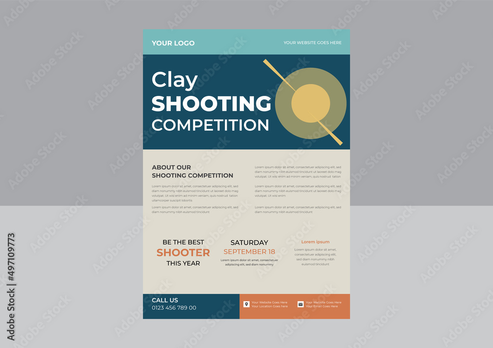 Vector illustration. Illustration shows a kind of sport. Clay pigeon ...