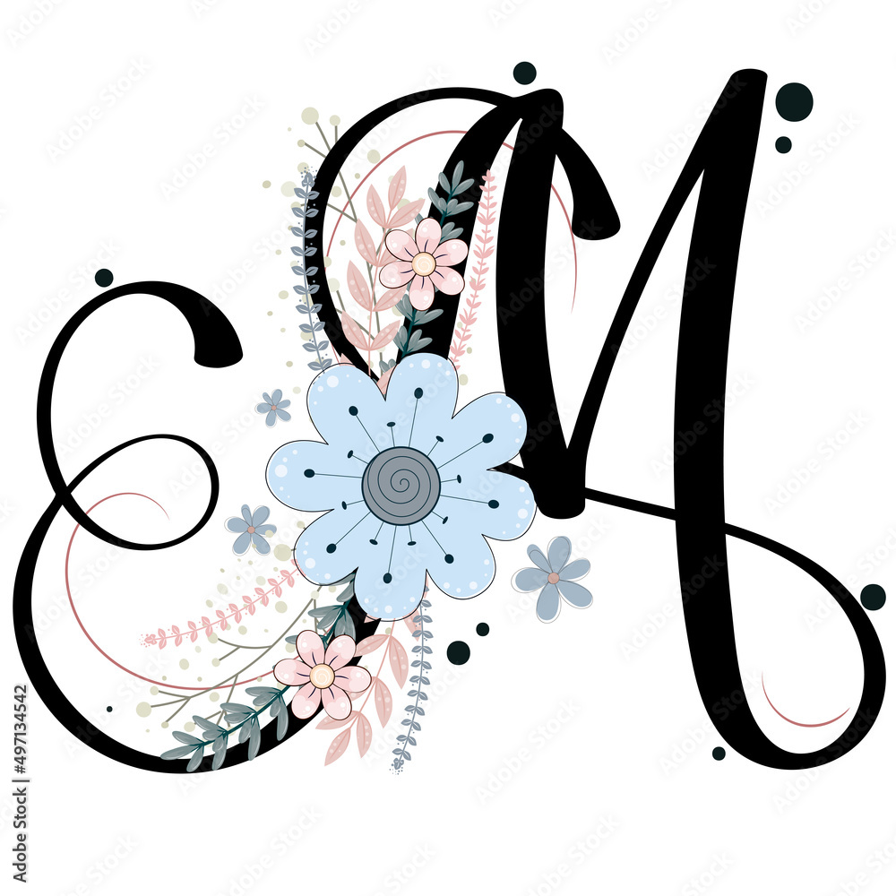 Fancy Calligraphy Letter M