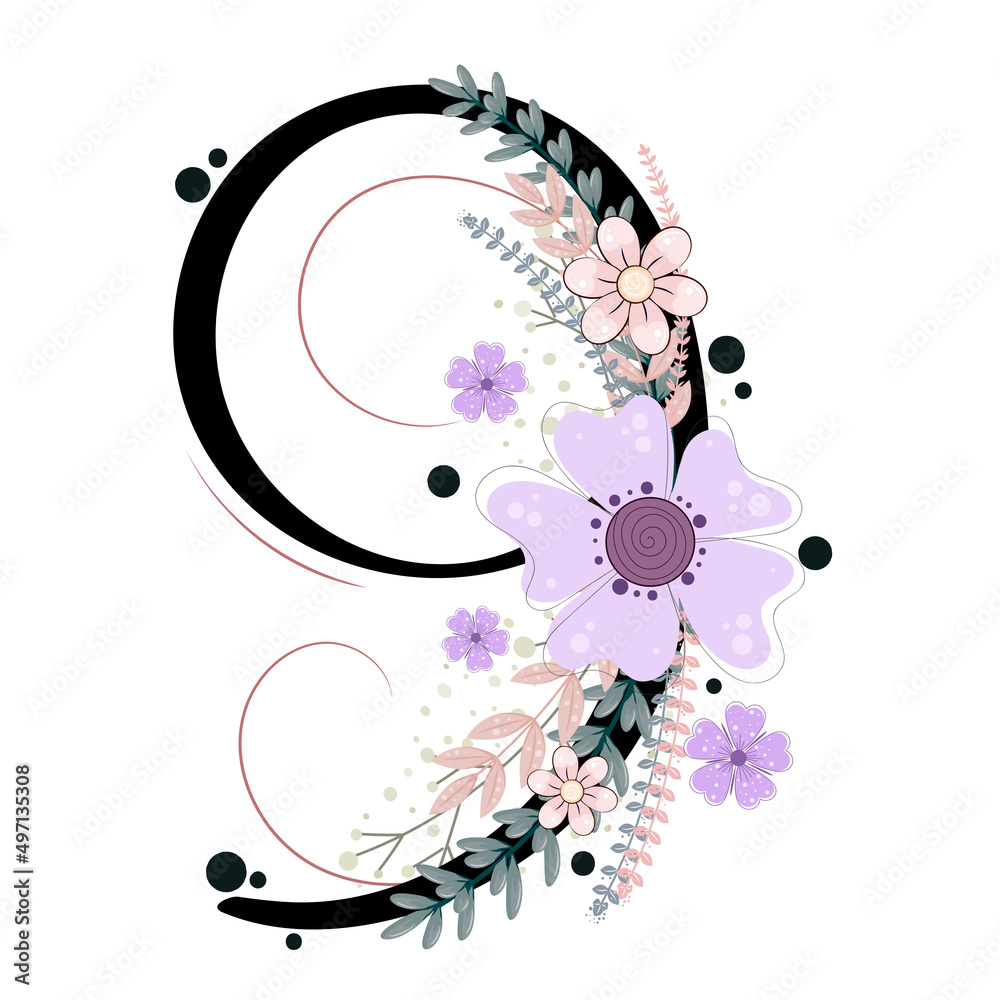 Number 9 (NINE) birthday celebration anniversary. 9 NUMBER vector with ...