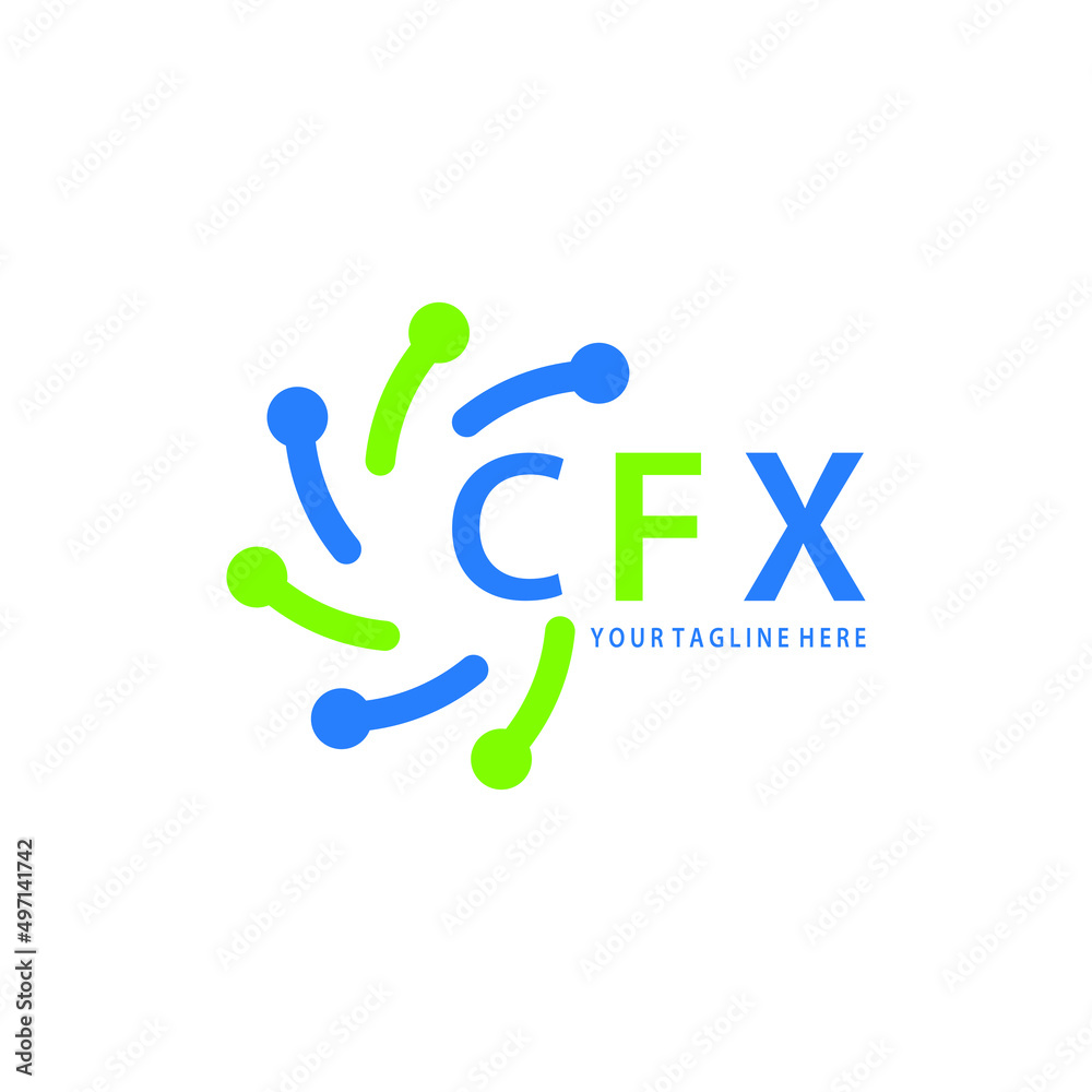 Vecteur Stock CFX logo design initial creative letter on white ...