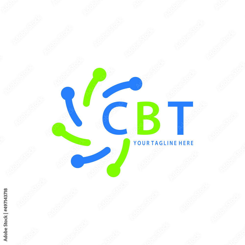 CBT logo design initial creative letter on white background. CBT vector ...