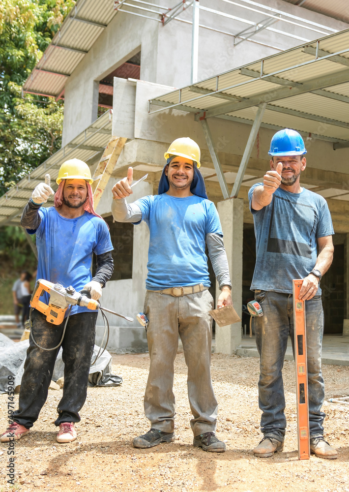 group of house construction carpenters in africa at work industry Stock ...