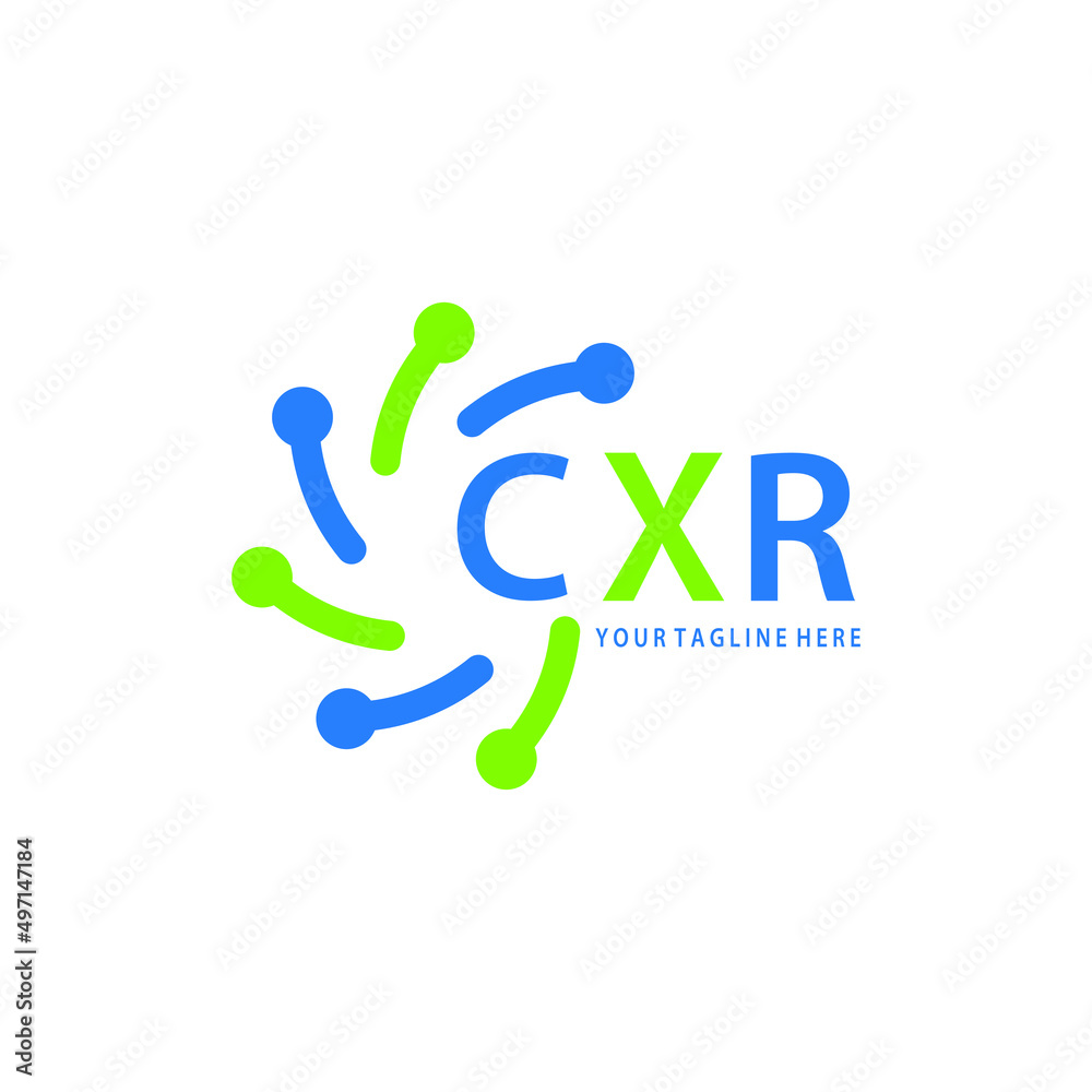 CXR logo design initial creative letter on white background. CXR vector ...