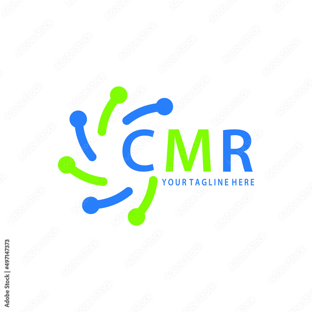 CMR logo design initial creative letter on white background. CMR vector ...