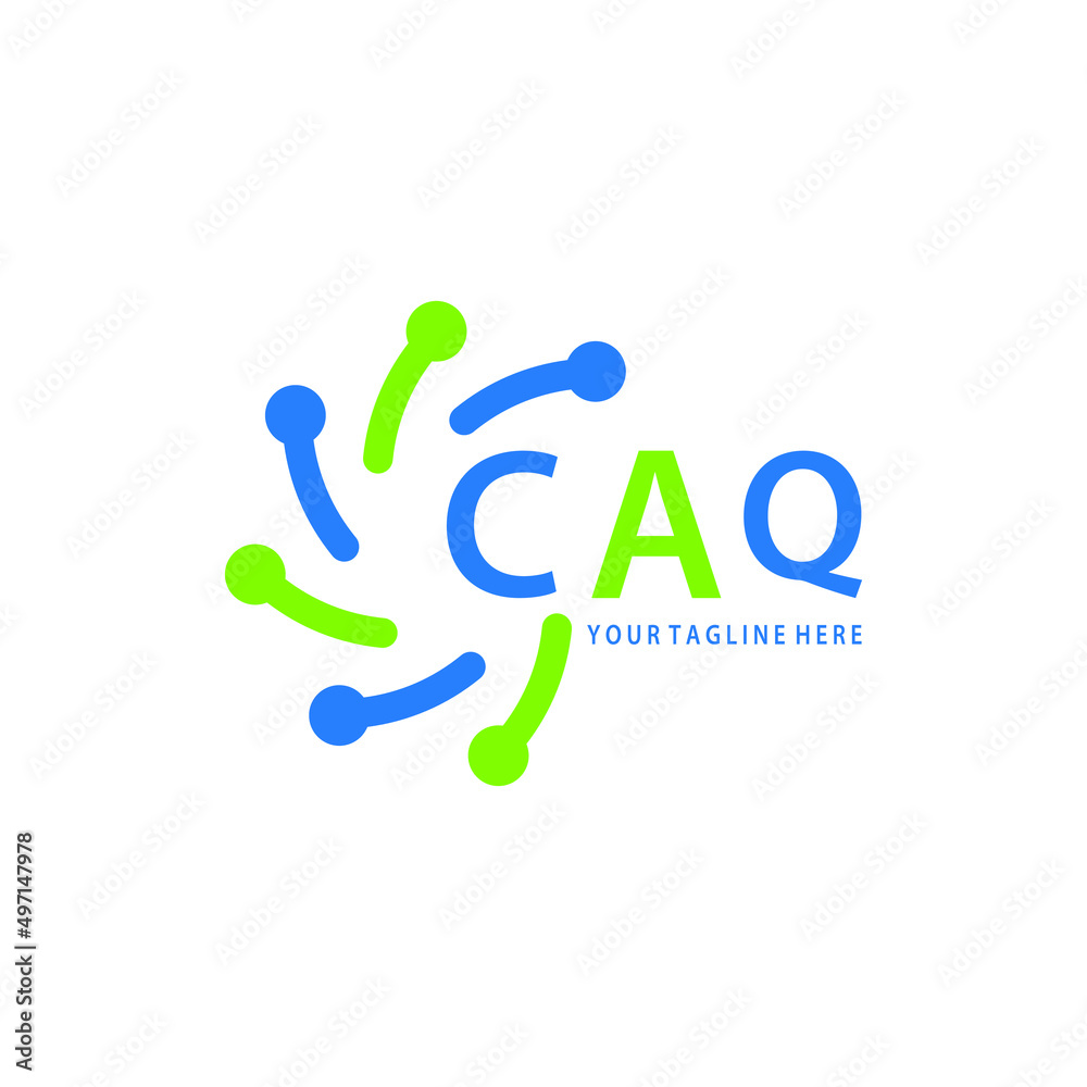 CAQ logo design initial creative letter on white background. CAQ vector ...