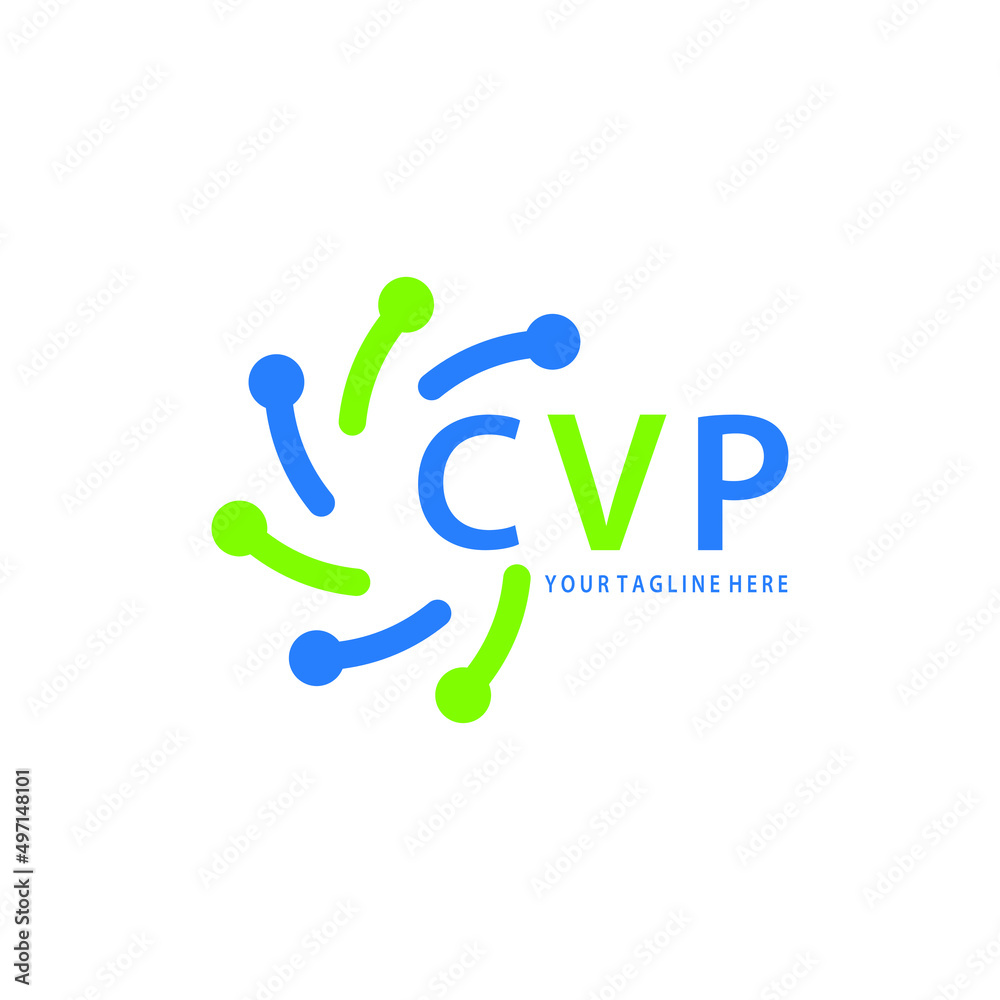 CVP logo design initial creative letter on white background. CVP vector ...