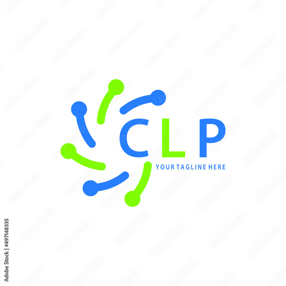 CLP logo design initial creative letter on white background. CLP vector ...