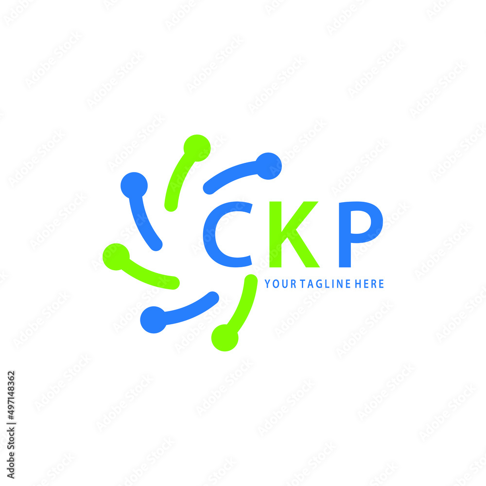 CKP logo design initial creative letter on white background. CKP vector ...