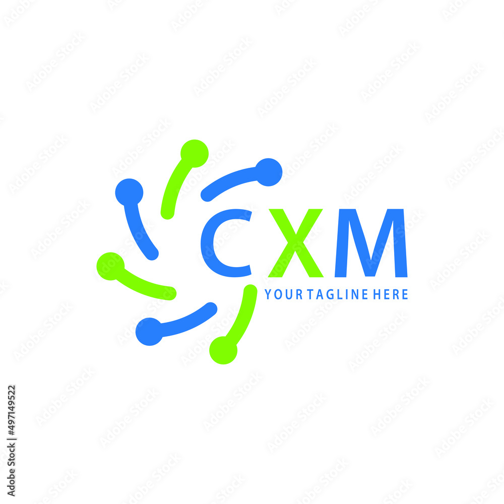 CXM logo design initial creative letter on white background. CXM vector ...