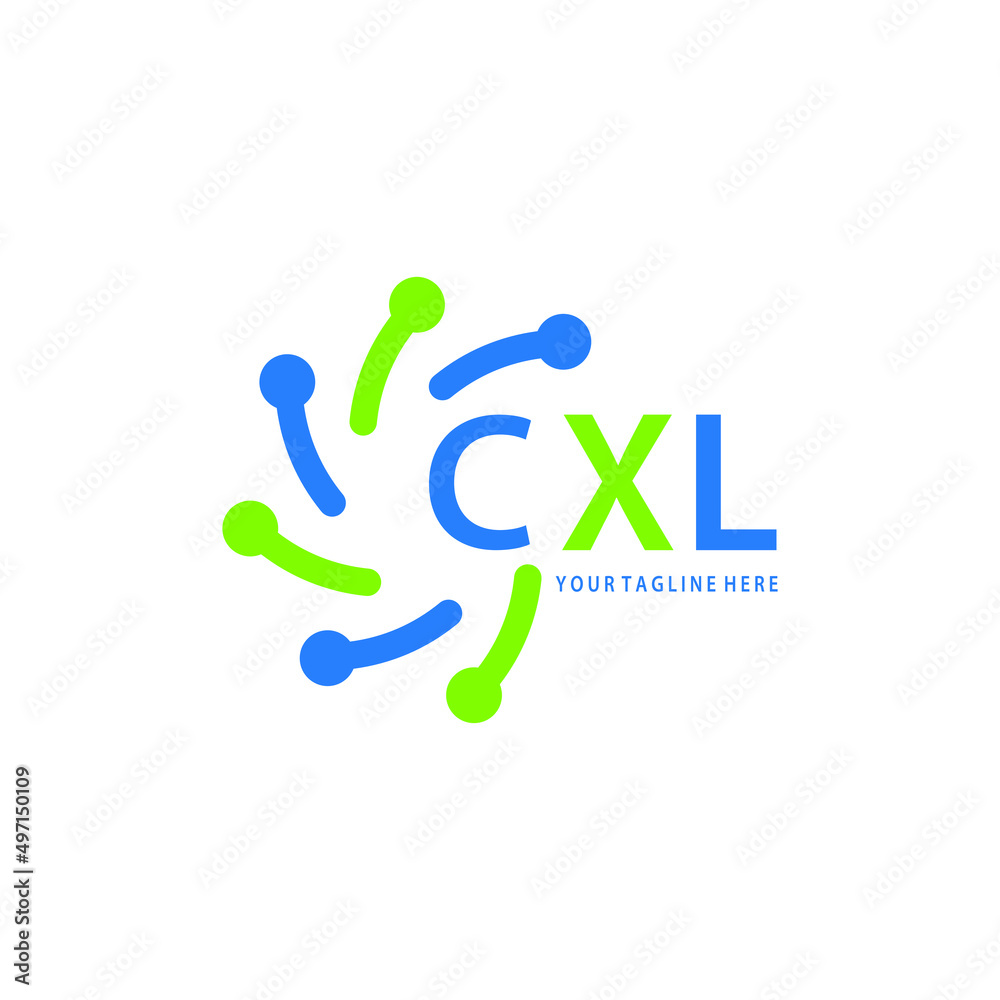 CXL logo design initial creative letter on white background. CXL vector ...