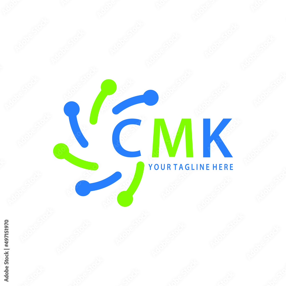CMK logo design initial creative letter on white background. CMK vector ...