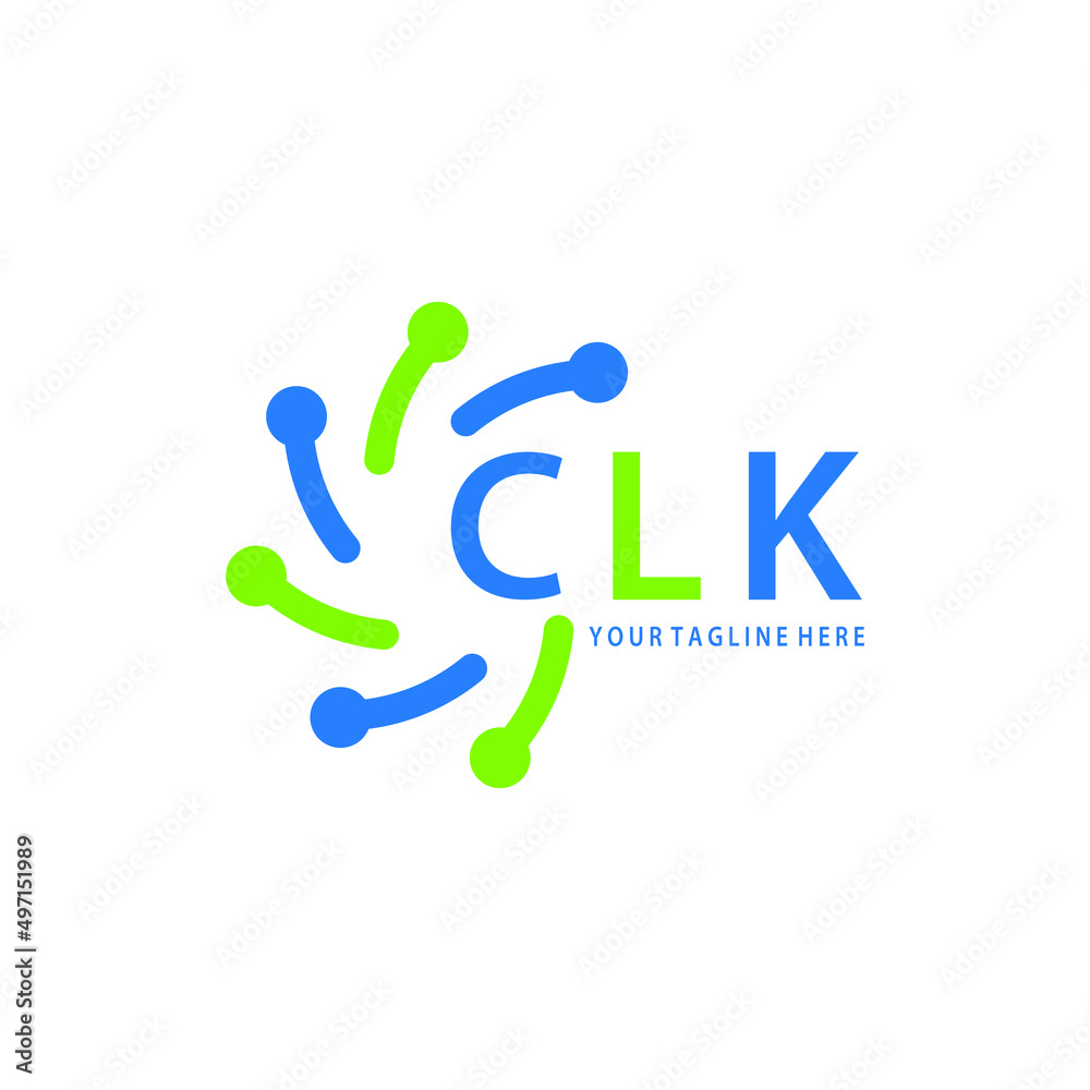 CLK logo design initial creative letter on white background. CLK vector ...