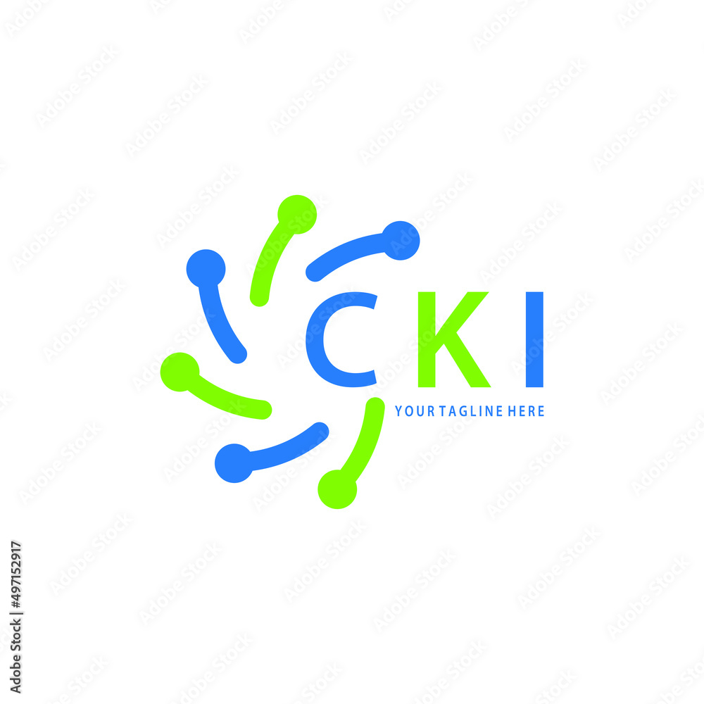 CKI logo design initial creative letter on white background. CKI vector ...