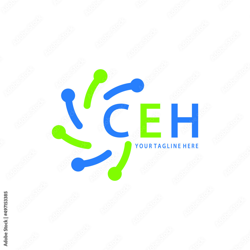CEH logo design initial creative letter on white background. CEH vector ...