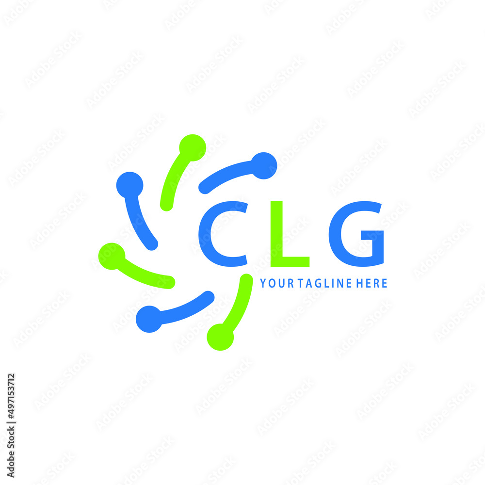Vecteur Stock CLG logo design initial creative letter on white ...