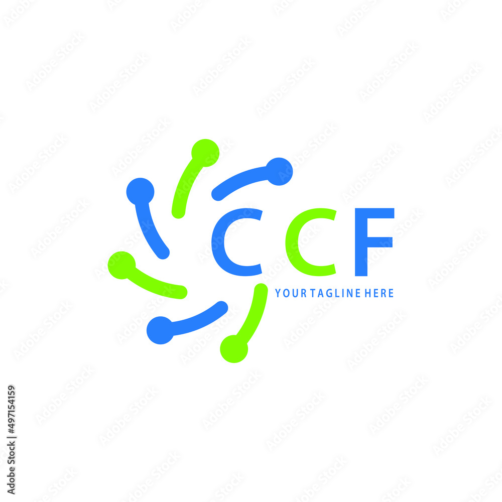 CCF logo design initial creative letter on white background. CCF vector ...