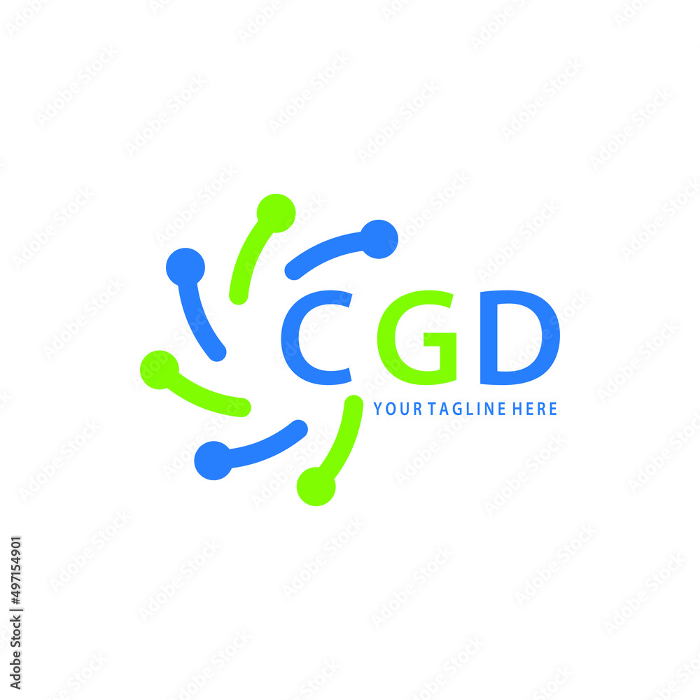 CGD logo design initial creative letter on white background. CGD vector ...
