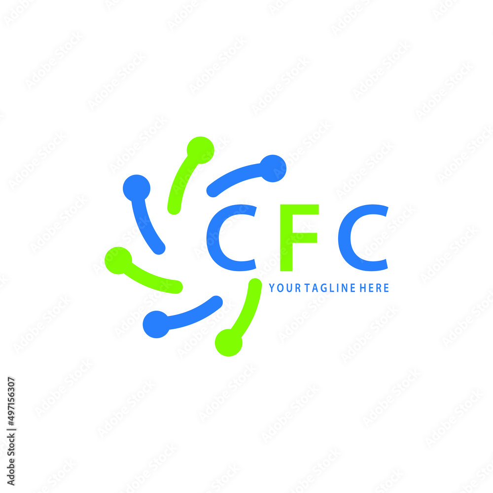 CFC logo design initial creative letter on white background. CFC vector ...