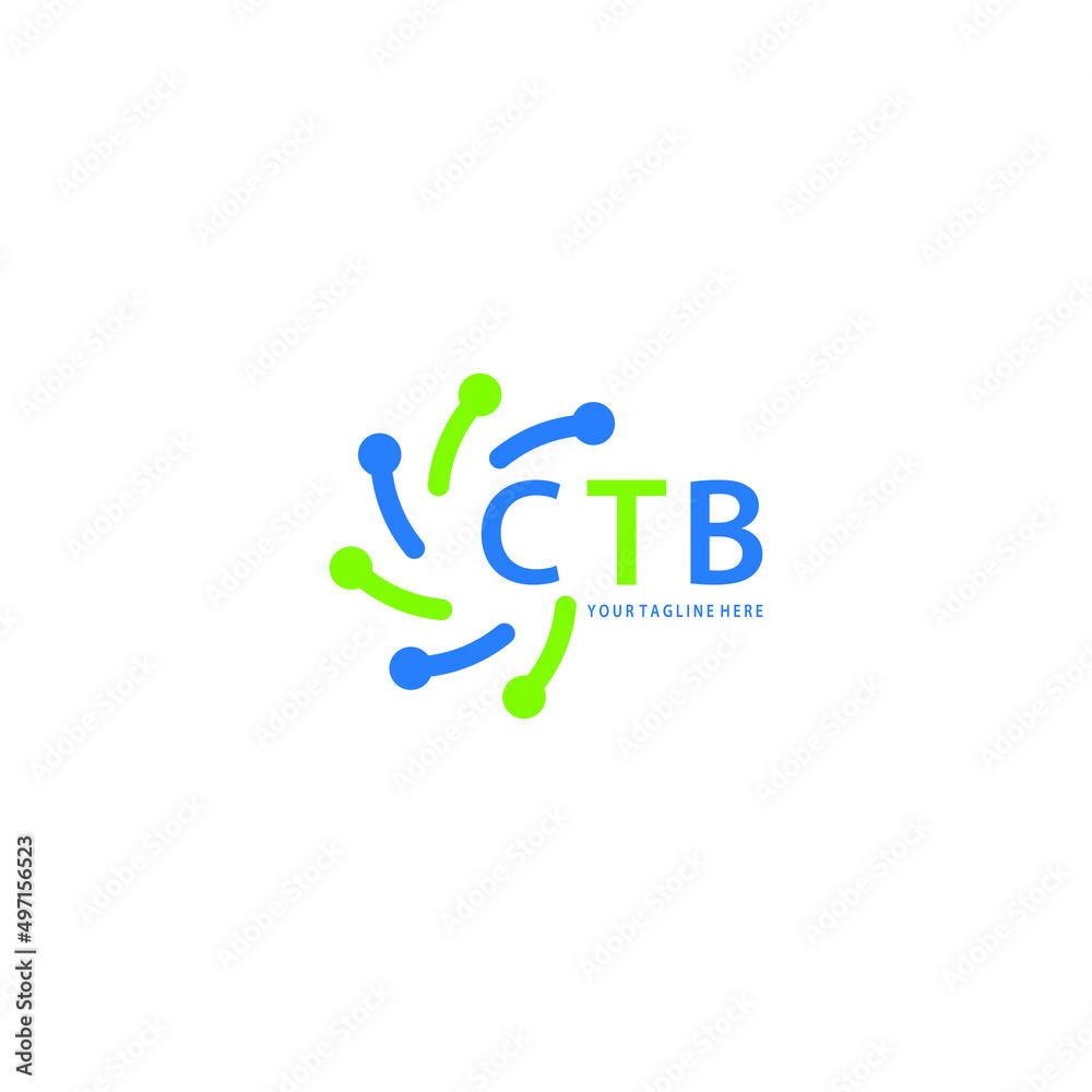 CTB logo design initial creative letter on white background. CTB vector ...