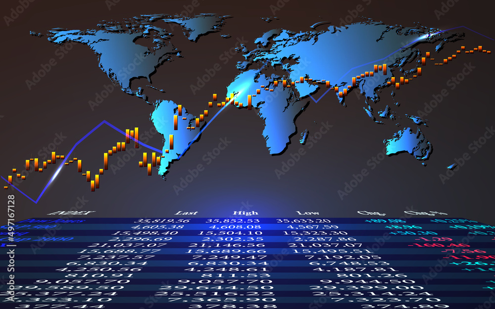 Stock market or forex trading graph in futuristic concept, Abstract ...